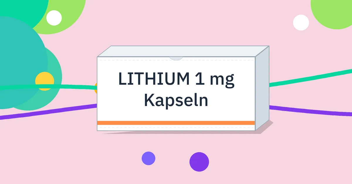 Symbolbild: Packung mit der Aufschrift LITHIUM 1 mg Kapseln (PZN 20349259) – Verfügbarkeit und Bezug in Apotheken in Frankfurt am Main