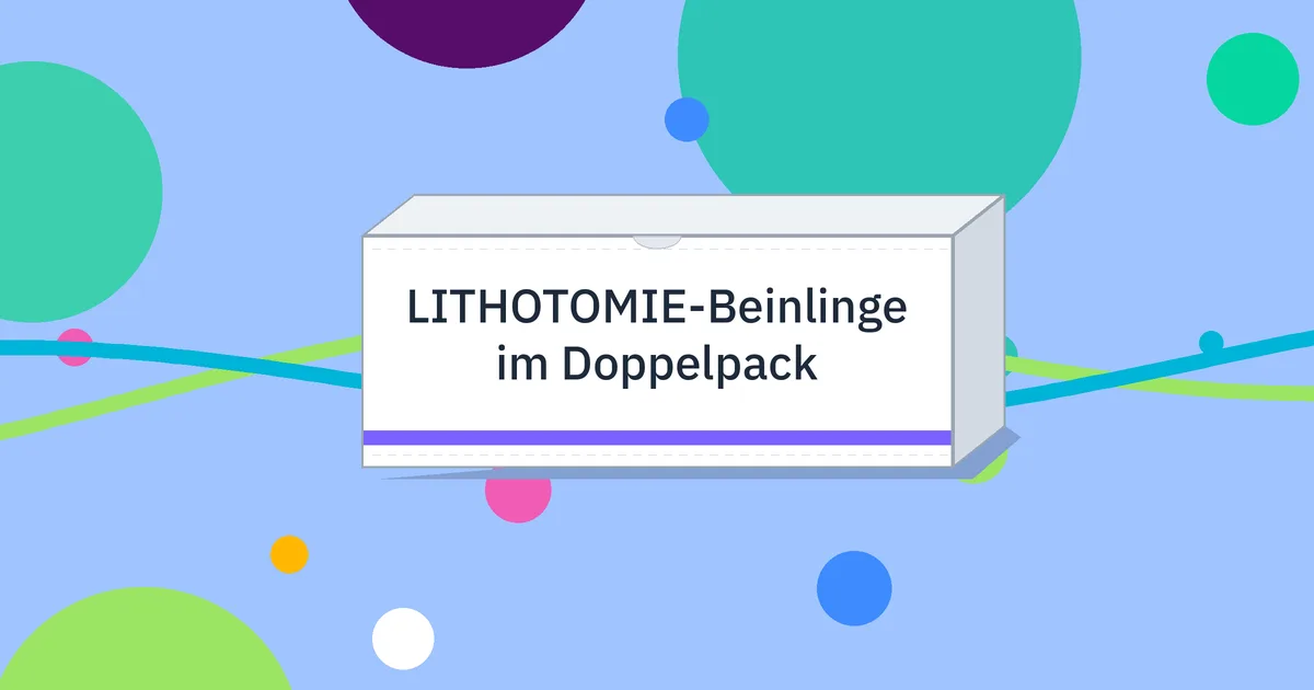 Symbolbild: Packung mit der Aufschrift LITHOTOMIE-Beinlinge im Doppelpack (PZN 19416105) – Verfügbarkeit und Bezug in Apotheken in Frankfurt am Main