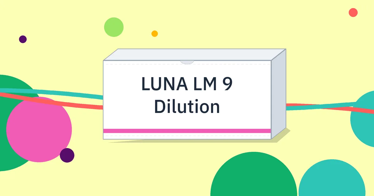 Symbolbild: Packung mit der Aufschrift LUNA LM 9 Dilution (PZN 12933843) – Verfügbarkeit und Bezug in Apotheken in Frankfurt am Main