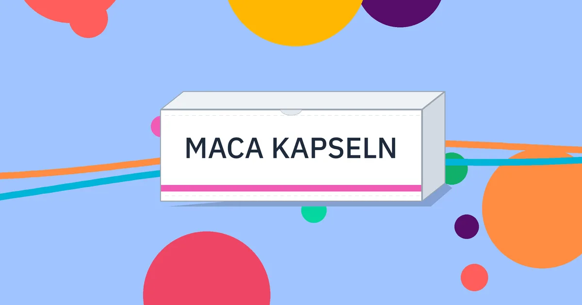 Symbolbild: Packung mit der Aufschrift MACA KAPSELN (PZN 04201161) – Verfügbarkeit und Bezug in Apotheken in Frankfurt am Main