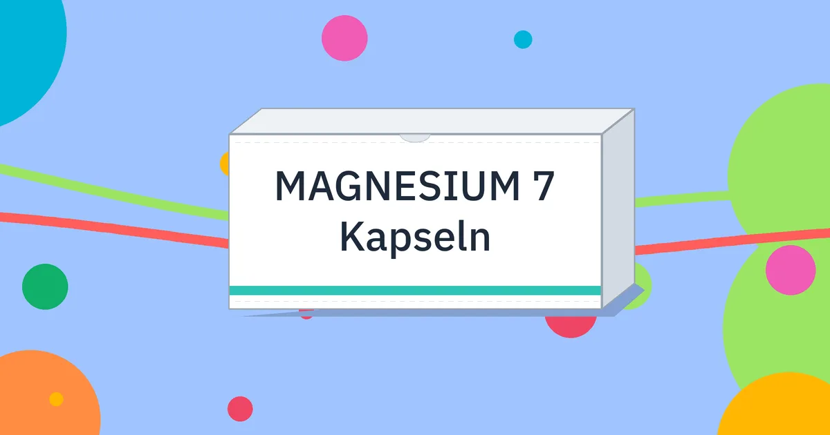 Symbolbild: Packung mit der Aufschrift MAGNESIUM 7 Kapseln (PZN 19873328) – Verfügbarkeit und Bezug in Apotheken in Frankfurt am Main