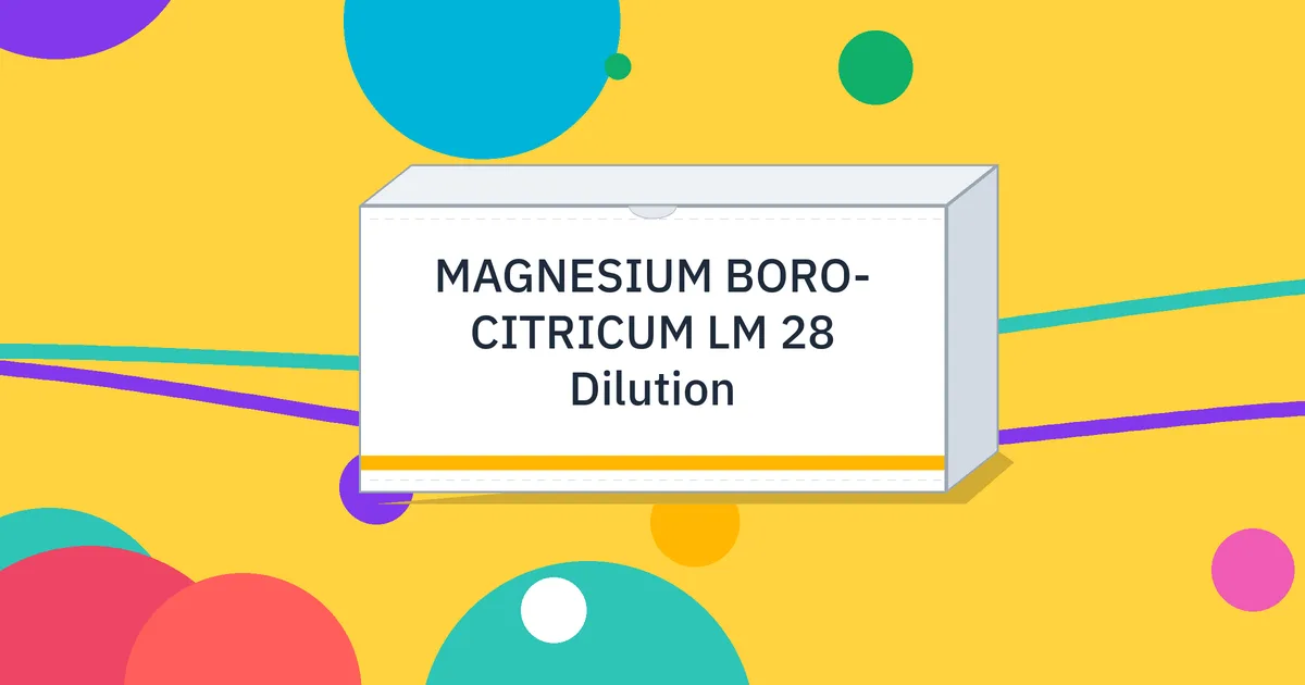 Symbolbild: Packung mit der Aufschrift MAGNESIUM BORO-CITRICUM LM 28 Dilution (PZN 12936764) – Verfügbarkeit und Bezug in Apotheken in Frankfurt am Main