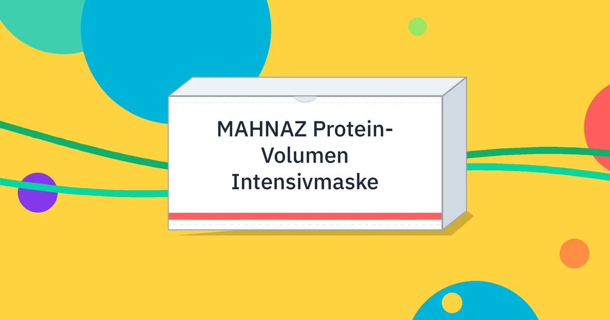 Symbolbild: Packung mit der Aufschrift MAHNAZ Protein-Volumen Intensivmaske (PZN 10314308) – Verfügbarkeit und Bezug in Apotheken in Frankfurt am Main