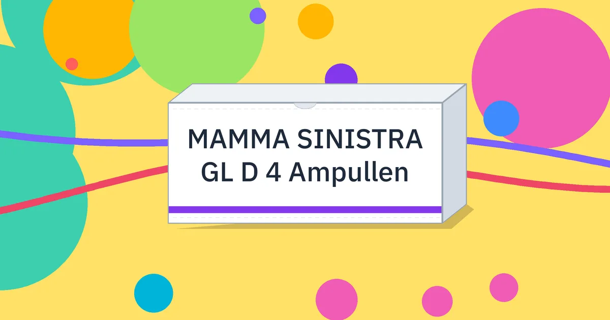 Symbolbild: Packung mit der Aufschrift MAMMA SINISTRA GL D 4 Ampullen (PZN 02883340) – Verfügbarkeit und Bezug in Apotheken in Frankfurt am Main