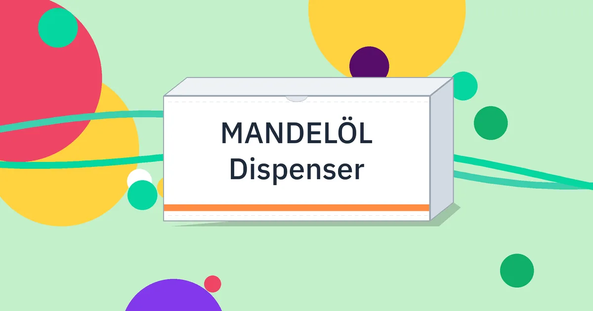 Symbolbild: Packung mit der Aufschrift MANDELÖL Dispenser (PZN 16150983) – Verfügbarkeit und Bezug in Apotheken in Frankfurt am Main