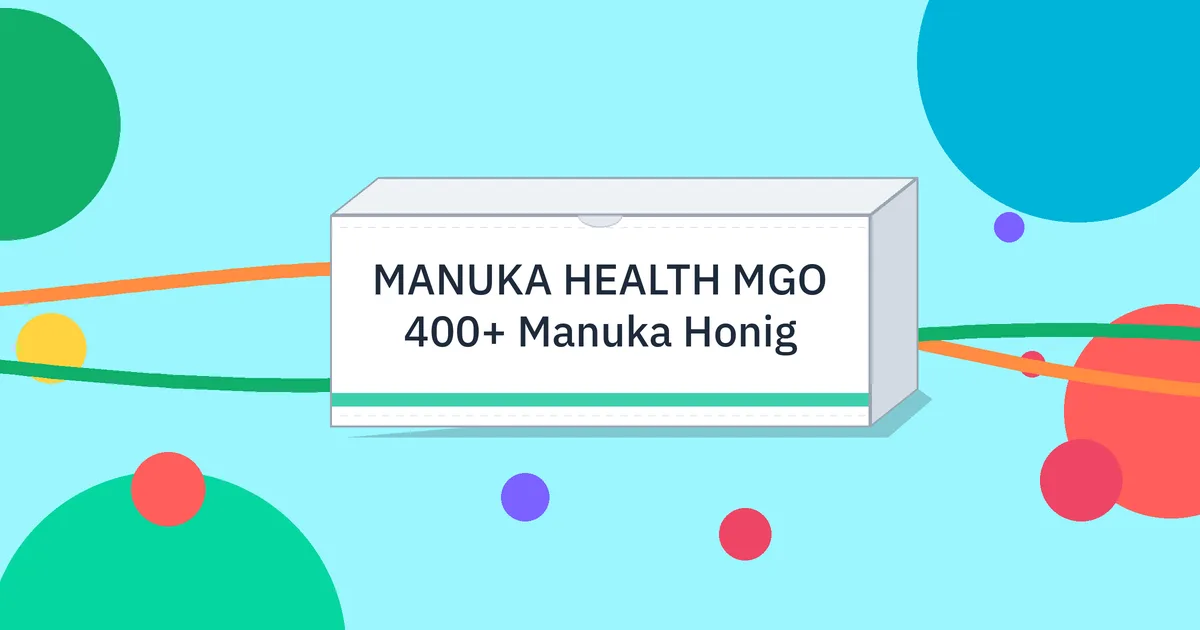 Symbolbild: Packung mit der Aufschrift MANUKA HEALTH MGO 400+ Manuka Honig (PZN 16146036) – Verfügbarkeit und Bezug in Apotheken in Frankfurt am Main