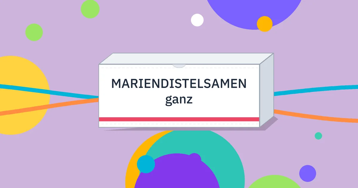 Symbolbild: Packung mit der Aufschrift MARIENDISTELSAMEN ganz (PZN 14031636) – Verfügbarkeit und Bezug in Apotheken in Frankfurt am Main
