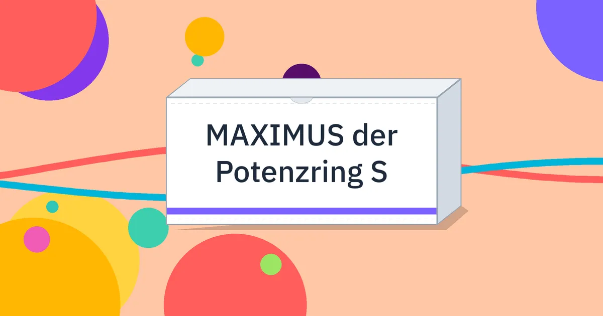 Symbolbild: Packung mit der Aufschrift MAXIMUS der Potenzring S (PZN 02031051) – Verfügbarkeit und Bezug in Apotheken in Frankfurt am Main
