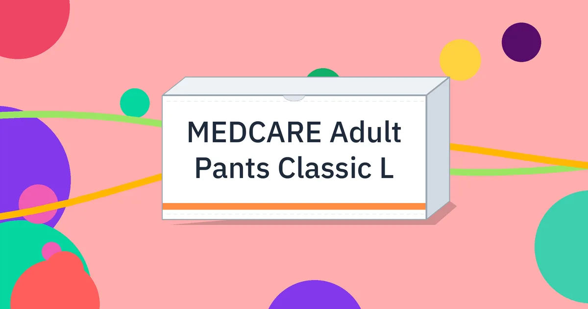 Symbolbild: Packung mit der Aufschrift MEDCARE Adult Pants Classic L (PZN 19810167) – Verfügbarkeit und Bezug in Apotheken in Frankfurt am Main
