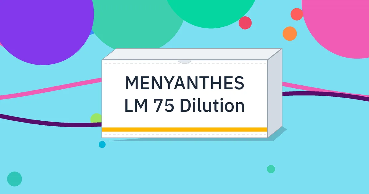 Symbolbild: Packung mit der Aufschrift MENYANTHES LM 75 Dilution (PZN 13605420) – Verfügbarkeit und Bezug in Apotheken in Frankfurt am Main