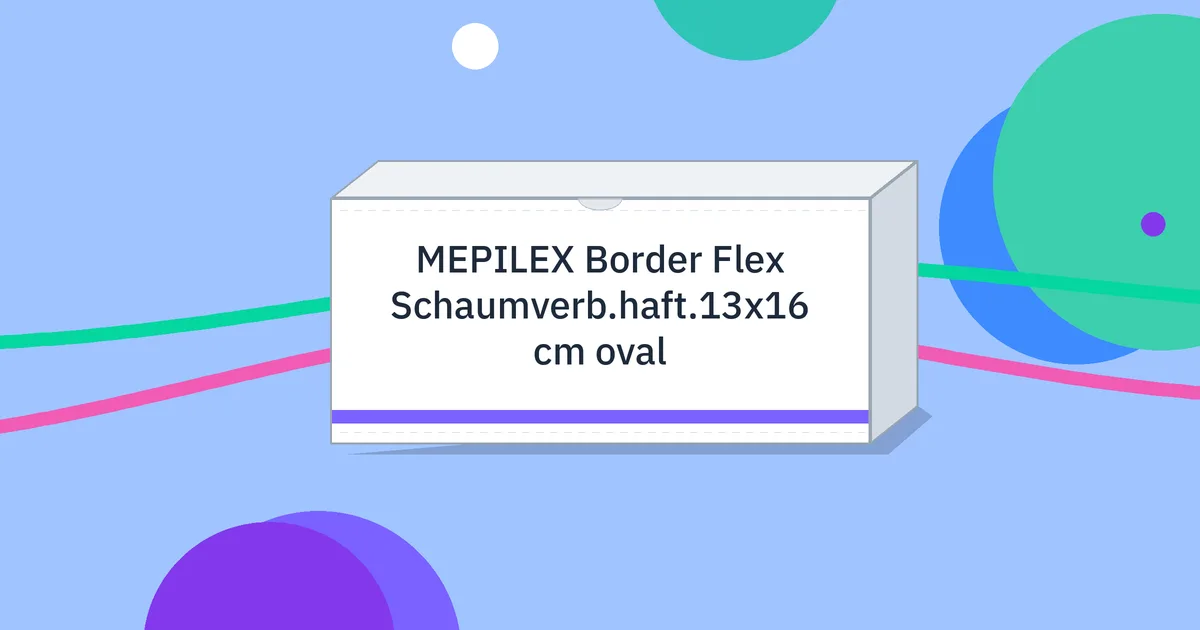 Symbolbild: Packung mit der Aufschrift MEPILEX Border Flex Schaumverb.haft.13x16 cm oval (PZN 12443429) – Verfügbarkeit und Bezug in Apotheken in Frankfurt am Main