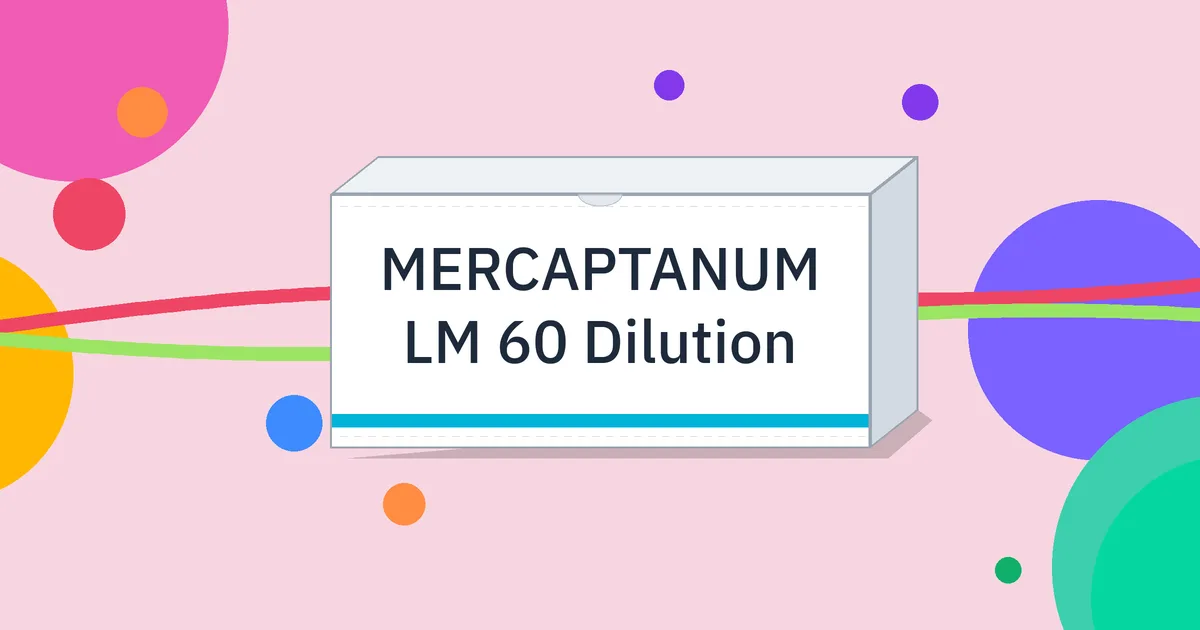 Symbolbild: Packung mit der Aufschrift MERCAPTANUM LM 60 Dilution (PZN 13605874) – Verfügbarkeit und Bezug in Apotheken in Frankfurt am Main