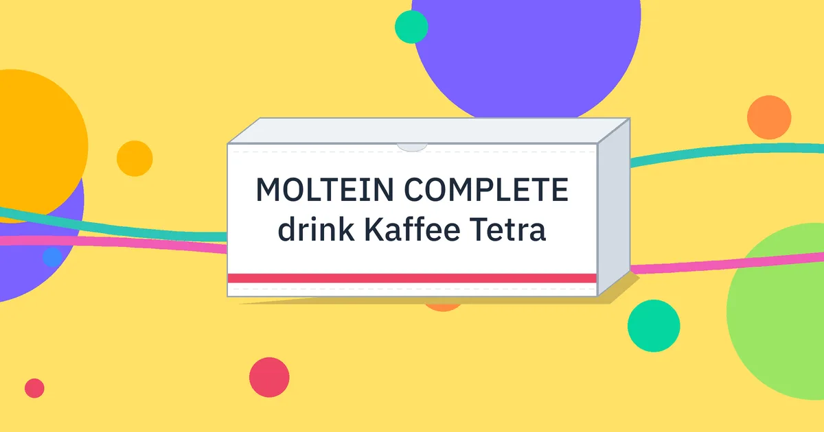 Symbolbild: Packung mit der Aufschrift MOLTEIN COMPLETE drink Kaffee Tetra (PZN 19440173) – Verfügbarkeit und Bezug in Apotheken in Frankfurt am Main