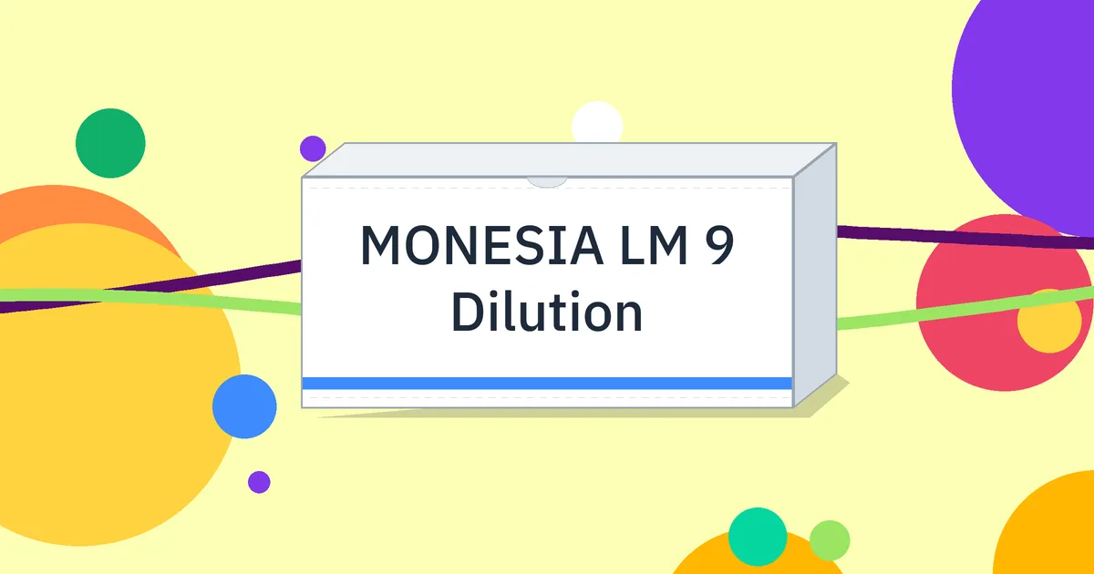 Symbolbild: Packung mit der Aufschrift MONESIA LM 9 Dilution (PZN 13610705) – Verfügbarkeit und Bezug in Apotheken in Frankfurt am Main