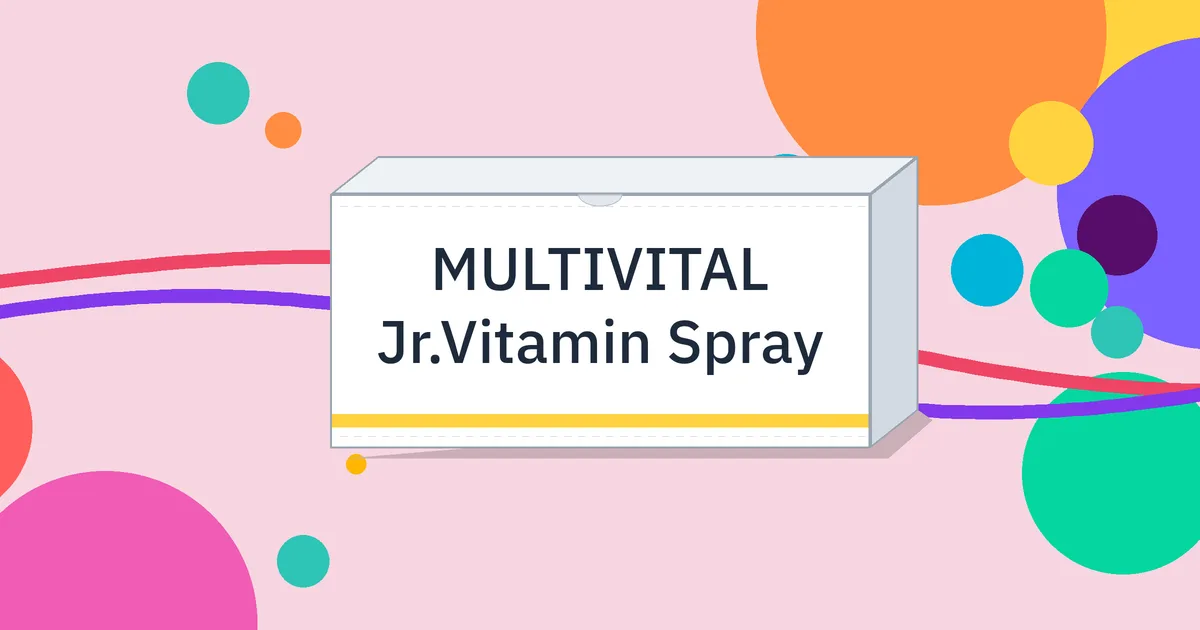 Symbolbild: Packung mit der Aufschrift MULTIVITAL Jr.Vitamin Spray (PZN 18269553) – Verfügbarkeit und Bezug in Apotheken in Frankfurt am Main