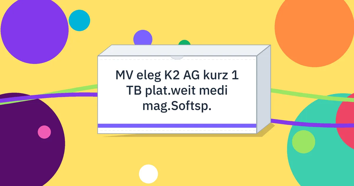 Symbolbild: Packung mit der Aufschrift MV eleg K2 AG kurz 1 TB plat.weit medi mag.Softsp. (PZN 14635469) – Verfügbarkeit und Bezug in Apotheken in Frankfurt am Main