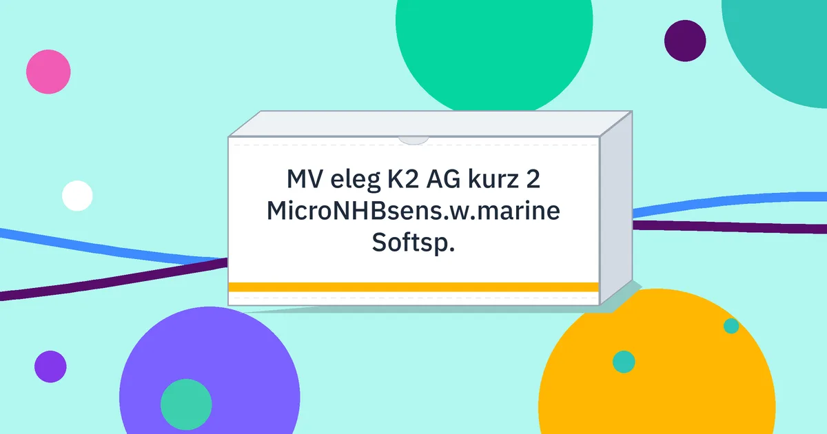 Symbolbild: Packung mit der Aufschrift MV eleg K2 AG kurz 2 MicroNHBsens.w.marine Softsp. (PZN 15711882) – Verfügbarkeit und Bezug in Apotheken in Frankfurt am Main