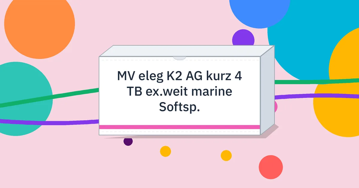 Symbolbild: Packung mit der Aufschrift MV eleg K2 AG kurz 4 TB ex.weit marine Softsp. (PZN 14607674) – Verfügbarkeit und Bezug in Apotheken in Frankfurt am Main