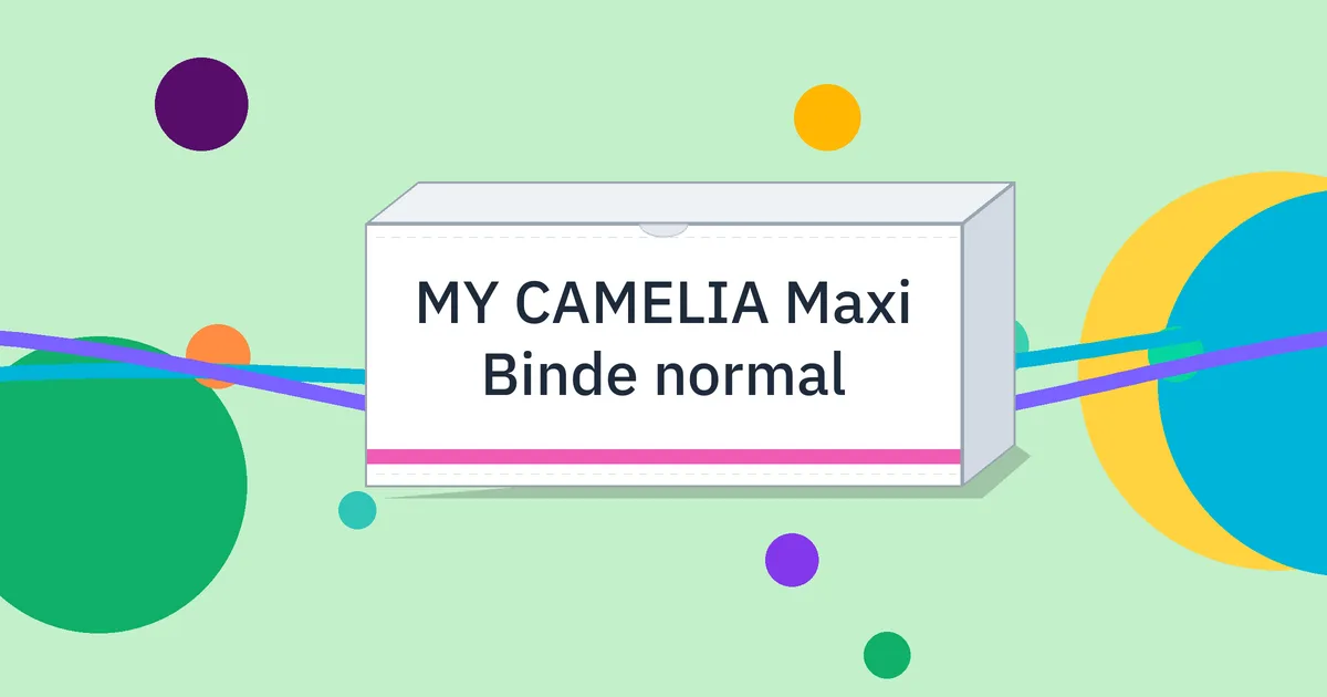 Symbolbild: Packung mit der Aufschrift MY CAMELIA Maxi Binde normal (PZN 19999420) – Verfügbarkeit und Bezug in Apotheken in Frankfurt am Main