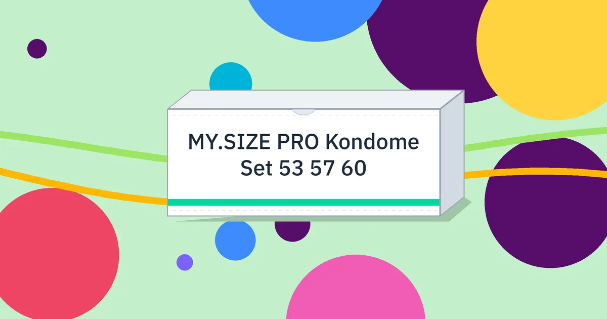 Symbolbild: Packung mit der Aufschrift MY.SIZE PRO Kondome Set 53 57 60 (PZN 17492444) – Verfügbarkeit und Bezug in Apotheken in Frankfurt am Main