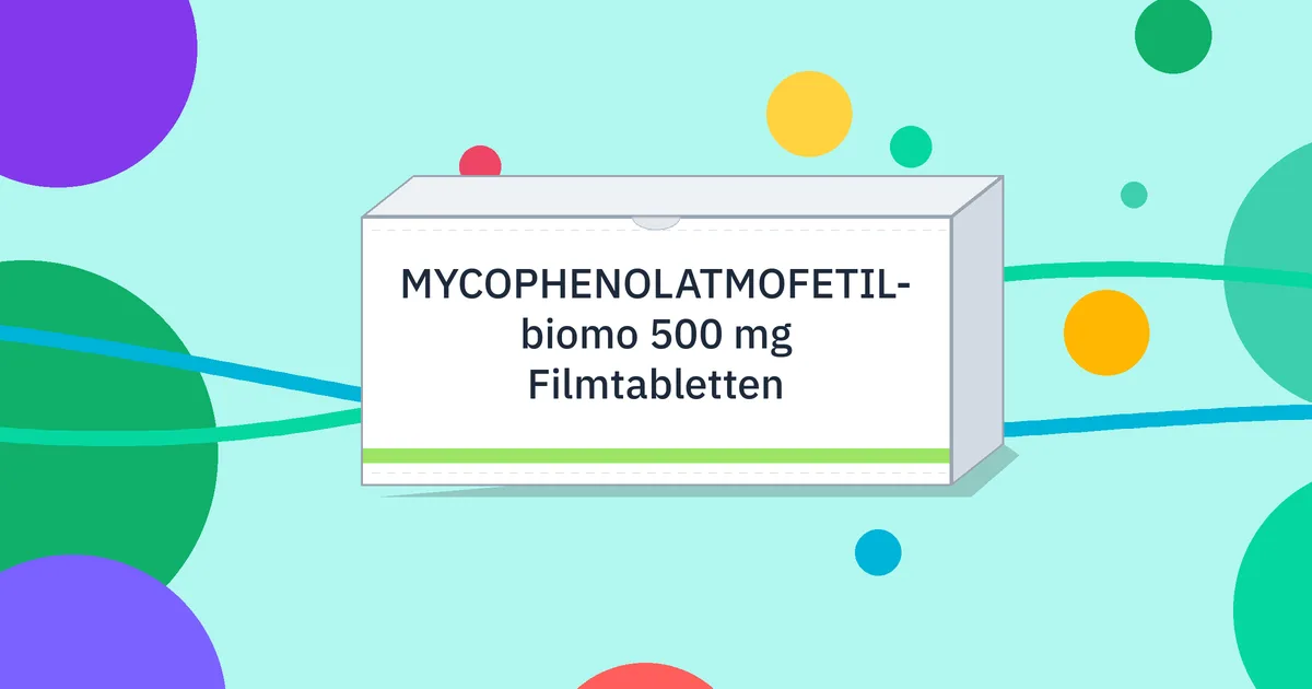 Symbolbild: Packung mit der Aufschrift MYCOPHENOLATMOFETIL-biomo 500 mg Filmtabletten (PZN 09207843) – Verfügbarkeit und Bezug in Apotheken in Frankfurt am Main