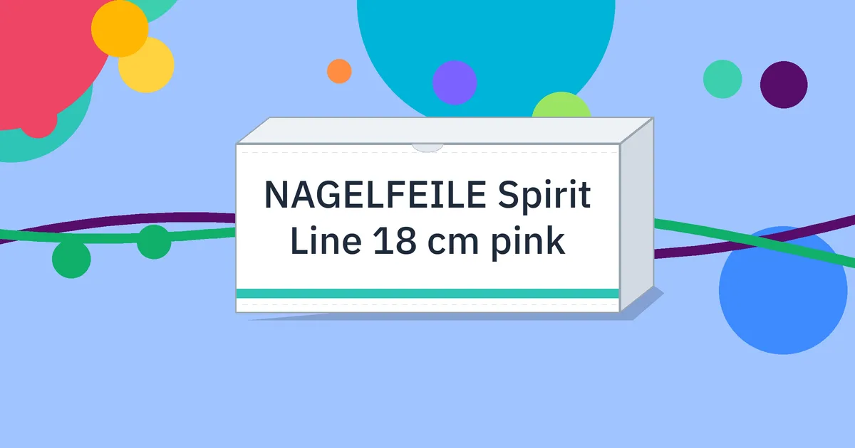 Symbolbild: Packung mit der Aufschrift NAGELFEILE Spirit Line 18 cm pink (PZN 01508574) – Verfügbarkeit und Bezug in Apotheken in Frankfurt am Main