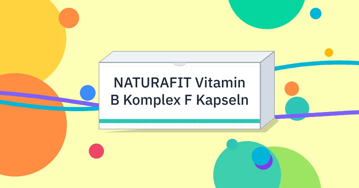 Symbolbild: Packung mit der Aufschrift NATURAFIT Vitamin B Komplex F Kapseln (PZN 12516418) – Verfügbarkeit und Bezug in Apotheken in Frankfurt am Main