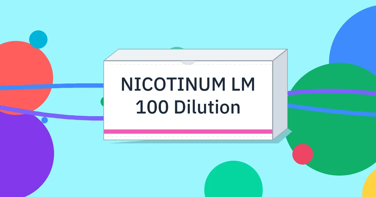 Symbolbild: Packung mit der Aufschrift NICOTINUM LM 100 Dilution (PZN 12969367) – Verfügbarkeit und Bezug in Apotheken in Frankfurt am Main