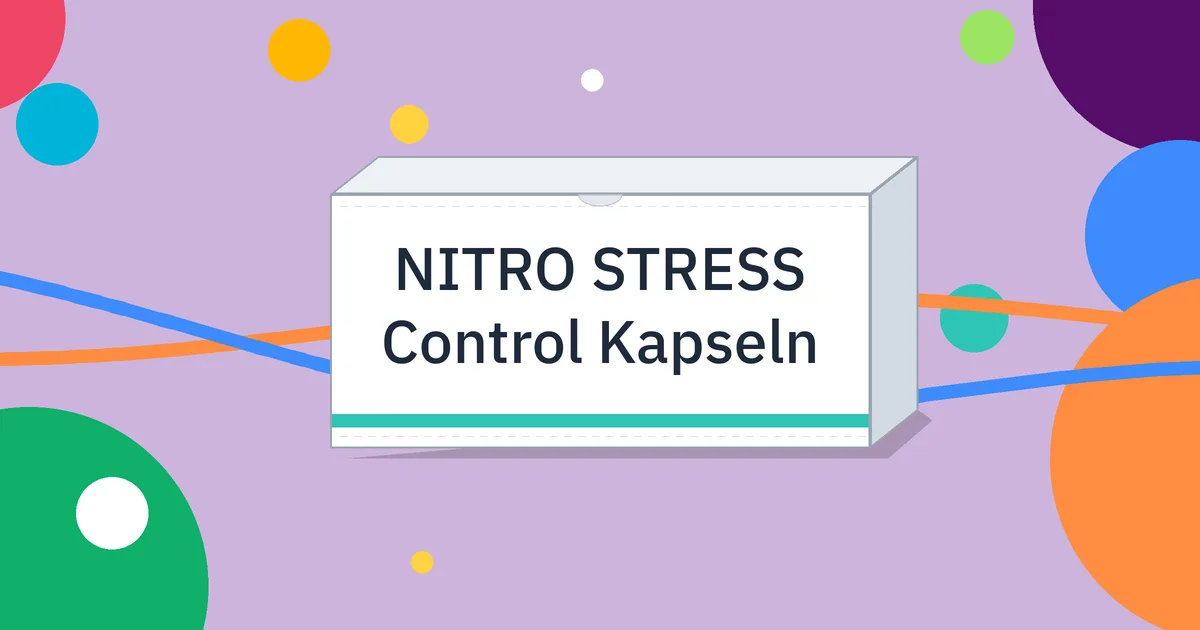 Symbolbild: Packung mit der Aufschrift NITRO STRESS Control Kapseln (PZN 18059152) – Verfügbarkeit und Bezug in Apotheken in Frankfurt am Main