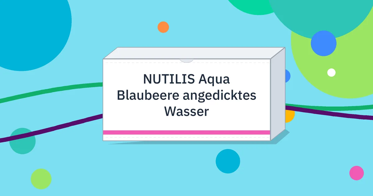 Symbolbild: Packung mit der Aufschrift NUTILIS Aqua Blaubeere angedicktes Wasser (PZN 19468504) – Verfügbarkeit und Bezug in Apotheken in Frankfurt am Main