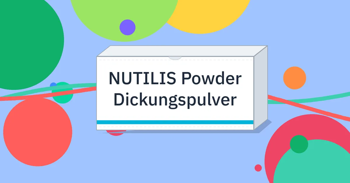 Symbolbild: Packung mit der Aufschrift NUTILIS Powder Dickungspulver (PZN 07135625) – Verfügbarkeit und Bezug in Apotheken in Frankfurt am Main