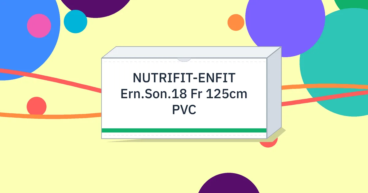 Symbolbild: Packung mit der Aufschrift NUTRIFIT-ENFIT Ern.Son.18 Fr 125cm PVC (PZN 14173661) – Verfügbarkeit und Bezug in Apotheken in Frankfurt am Main