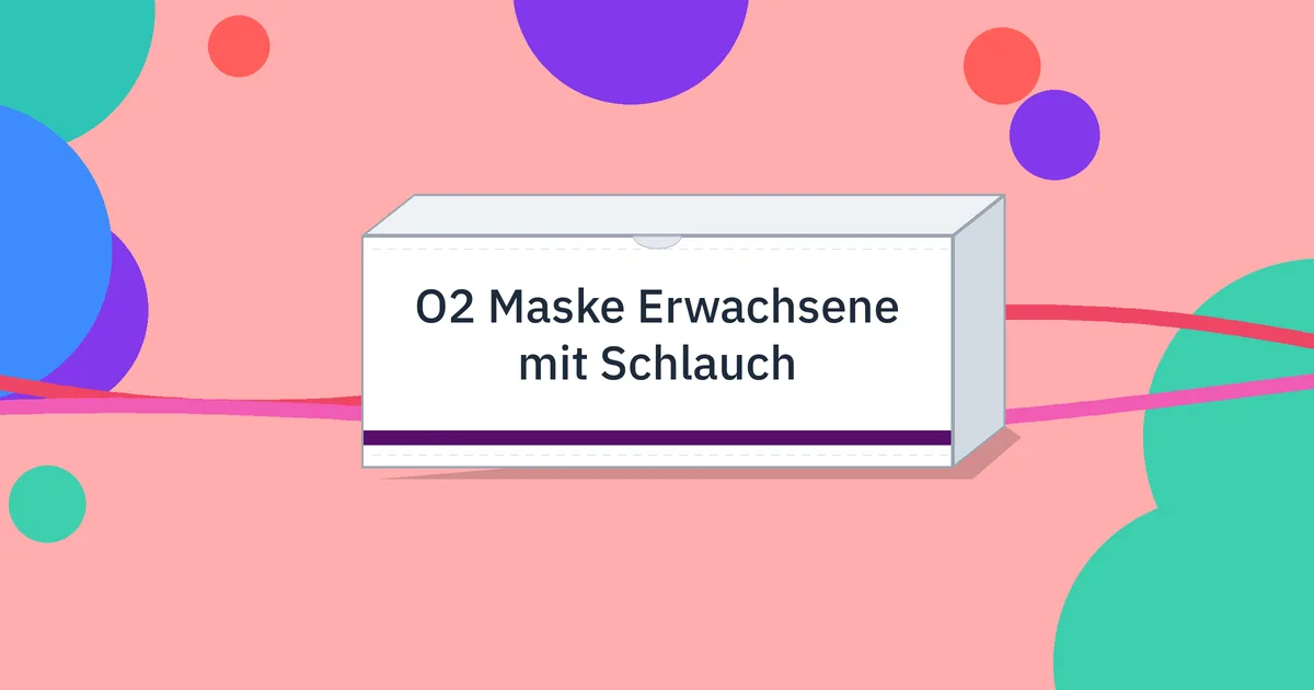 Symbolbild: Packung mit der Aufschrift O2 Maske Erwachsene mit Schlauch (PZN 09378987) – Verfügbarkeit und Bezug in Apotheken in Frankfurt am Main
