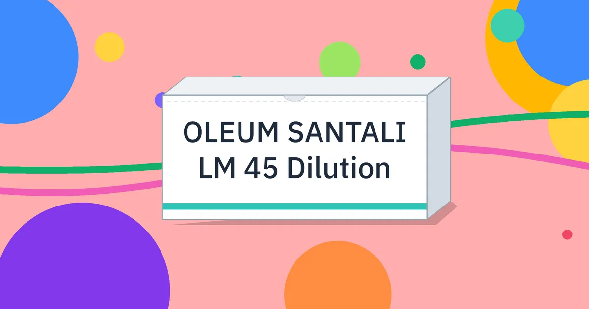 Symbolbild: Packung mit der Aufschrift OLEUM SANTALI LM 45 Dilution (PZN 13623530) – Verfügbarkeit und Bezug in Apotheken in Frankfurt am Main