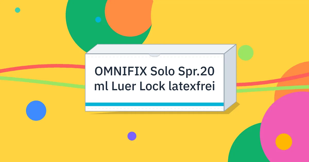 Symbolbild: Packung mit der Aufschrift OMNIFIX Solo Spr.20 ml Luer Lock latexfrei (PZN 18314147) – Verfügbarkeit und Bezug in Apotheken in Frankfurt am Main