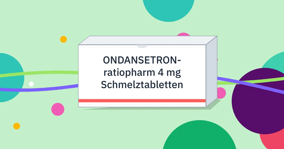 Symbolbild: Packung mit der Aufschrift ONDANSETRON-ratiopharm 4 mg Schmelztabletten (PZN 05565333) – Verfügbarkeit und Bezug in Apotheken in Frankfurt am Main
