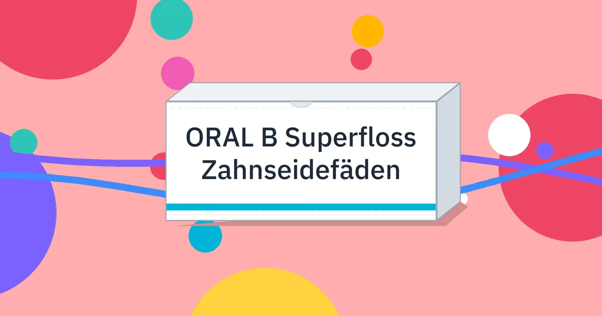 Symbolbild: Packung mit der Aufschrift ORAL B Superfloss Zahnseidefäden (PZN 04253330) – Verfügbarkeit und Bezug in Apotheken in Frankfurt am Main