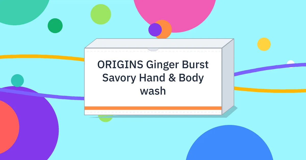 Symbolbild: Packung mit der Aufschrift ORIGINS Ginger Burst Savory Hand & Body wash (PZN 20102990) – Verfügbarkeit und Bezug in Apotheken in Frankfurt am Main