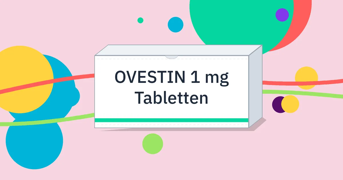 Symbolbild: Packung mit der Aufschrift OVESTIN 1 mg Tabletten (PZN 01363578) – Verfügbarkeit und Bezug in Apotheken in Frankfurt am Main