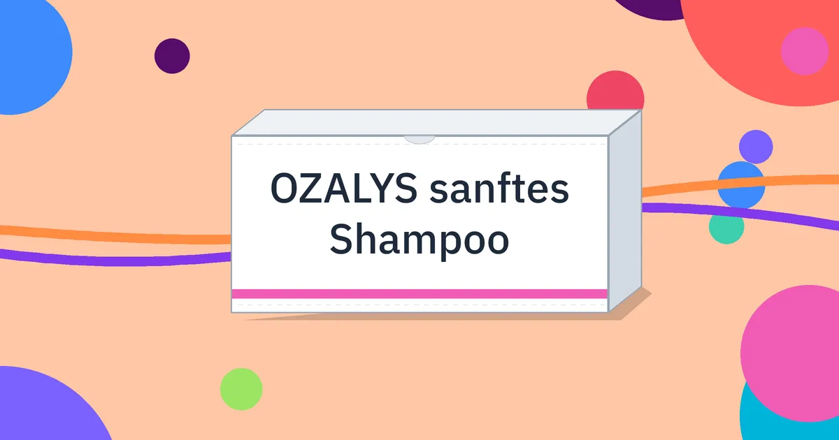 Symbolbild: Packung mit der Aufschrift OZALYS sanftes Shampoo (PZN 19985949) – Verfügbarkeit und Bezug in Apotheken in Frankfurt am Main