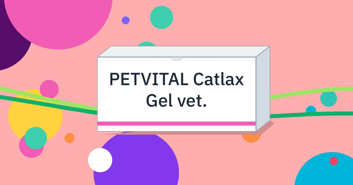 Symbolbild: Packung mit der Aufschrift PETVITAL Catlax Gel vet. (PZN 03077598) – Verfügbarkeit und Bezug in Apotheken in Frankfurt am Main