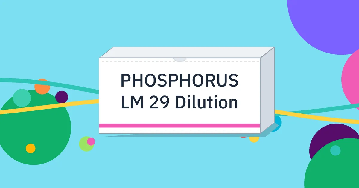 Symbolbild: Packung mit der Aufschrift PHOSPHORUS LM 29 Dilution (PZN 13034213) – Verfügbarkeit und Bezug in Apotheken in Frankfurt am Main