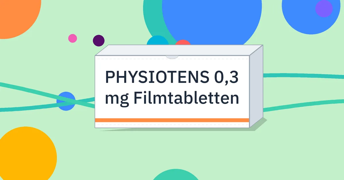 Symbolbild: Packung mit der Aufschrift PHYSIOTENS 0,3 mg Filmtabletten (PZN 06172340) – Verfügbarkeit und Bezug in Apotheken in Frankfurt am Main