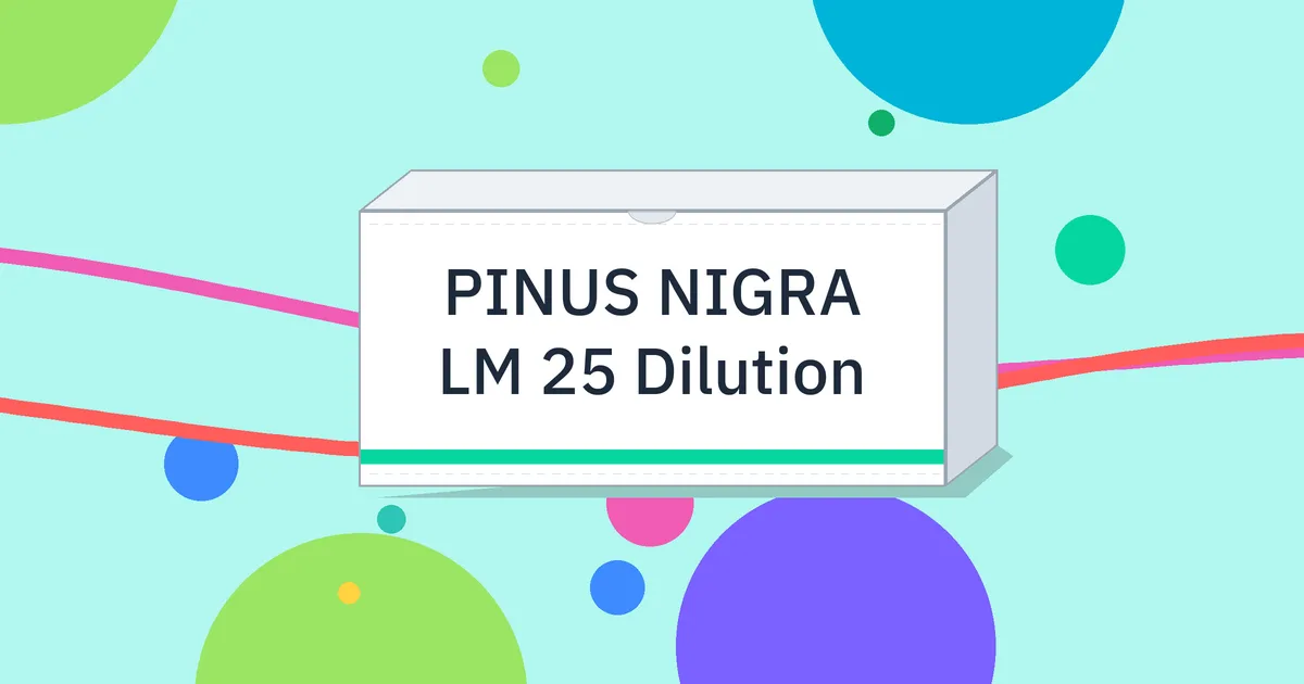 Symbolbild: Packung mit der Aufschrift PINUS NIGRA LM 25 Dilution (PZN 13642668) – Verfügbarkeit und Bezug in Apotheken in Frankfurt am Main