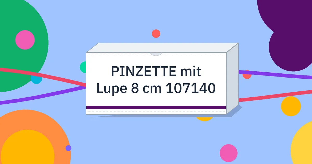 Symbolbild: Packung mit der Aufschrift PINZETTE mit Lupe 8 cm 107140 (PZN 00069925) – Verfügbarkeit und Bezug in Apotheken in Frankfurt am Main