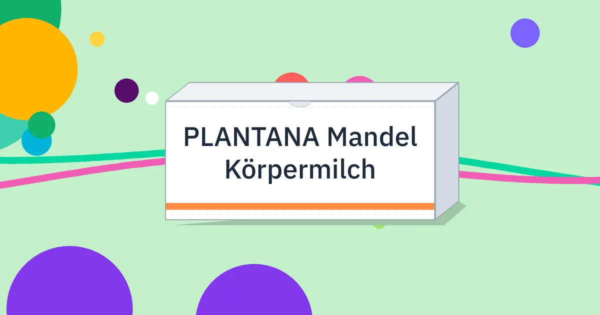 Symbolbild: Packung mit der Aufschrift PLANTANA Mandel Körpermilch (PZN 17877776) – Verfügbarkeit und Bezug in Apotheken in Frankfurt am Main