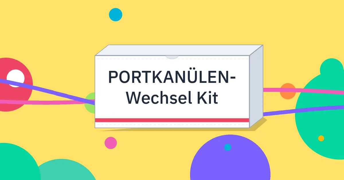 Symbolbild: Packung mit der Aufschrift PORTKANÜLEN-Wechsel Kit (PZN 20329653) – Verfügbarkeit und Bezug in Apotheken in Frankfurt am Main