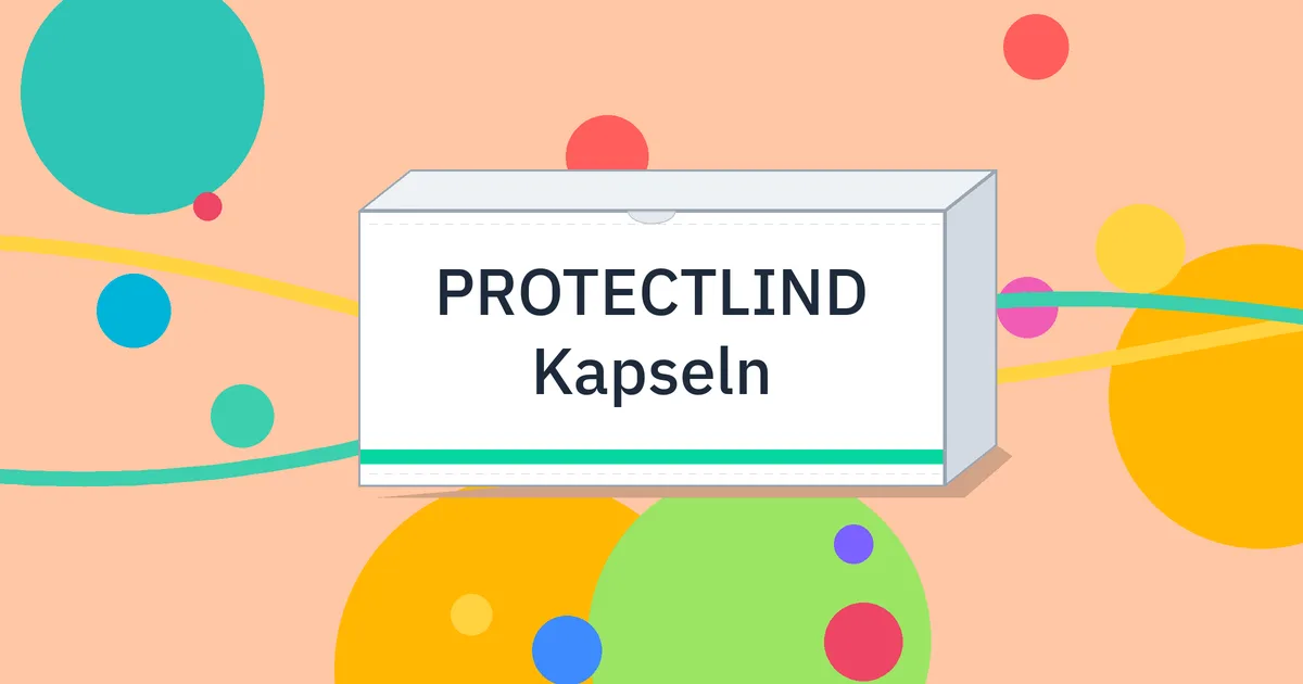 Symbolbild: Packung mit der Aufschrift PROTECTLIND Kapseln (PZN 16923988) – Verfügbarkeit und Bezug in Apotheken in Frankfurt am Main