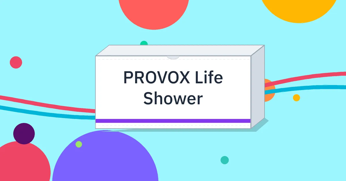 Symbolbild: Packung mit der Aufschrift PROVOX Life Shower (PZN 19625777) – Verfügbarkeit und Bezug in Apotheken in Frankfurt am Main