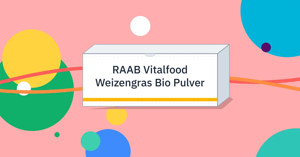 Symbolbild: Packung mit der Aufschrift RAAB Vitalfood Weizengras Bio Pulver (PZN 19880618) – Verfügbarkeit und Bezug in Apotheken in Frankfurt am Main